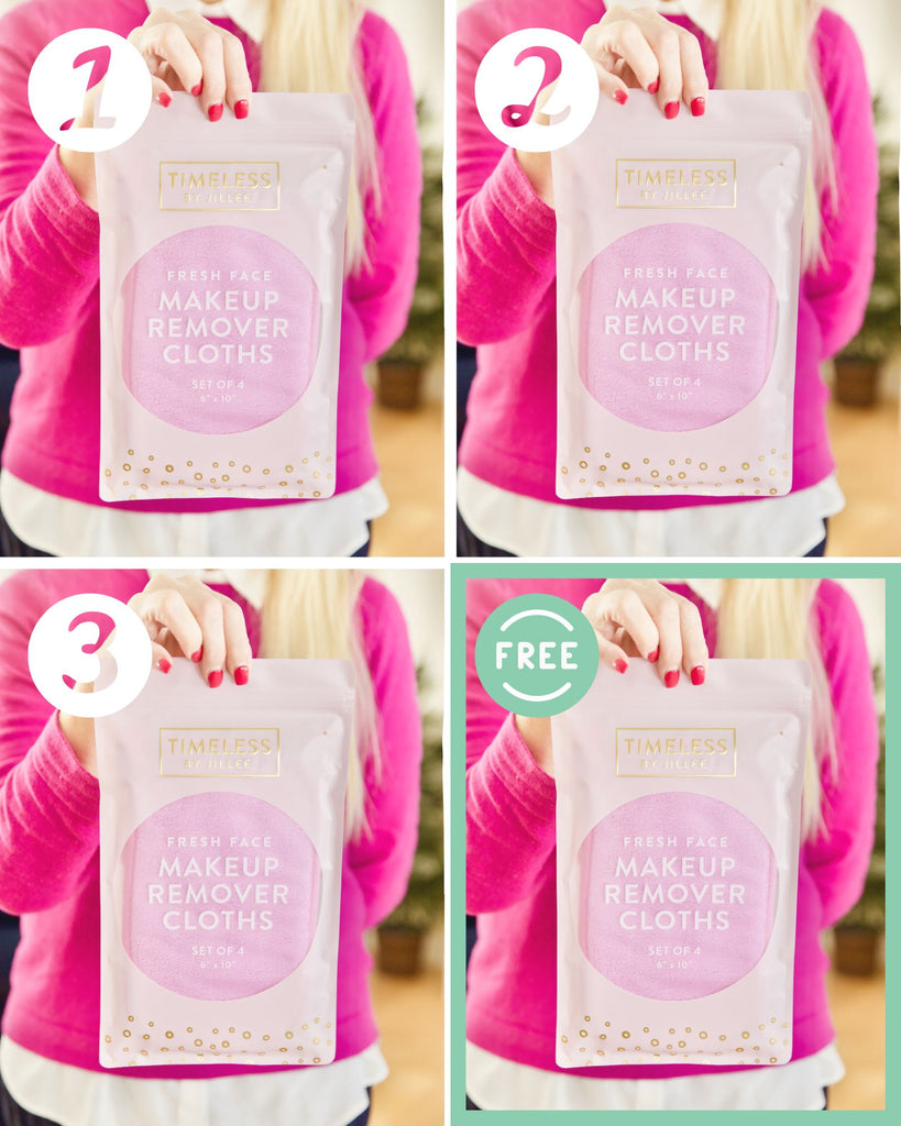 Fresh Face Microfiber Makeup Remover Cloths · 4 Pack – By Jillee Shop